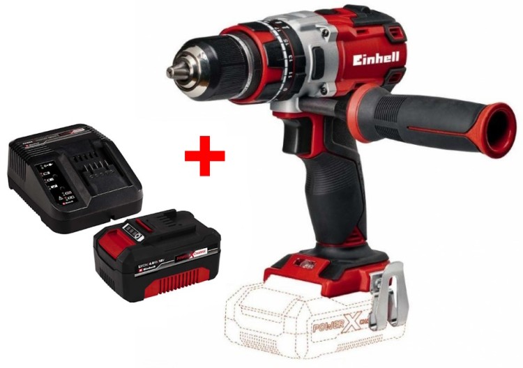 Набор ударный шуруповерт бесщеточный Einhell TP-CD 18 Li-i Brushless - Solo + зарядное ...